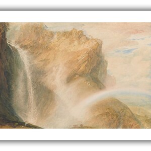 J.M.W. Turner : Upper Fall of the Reichenbach - Rainbow (1810) - Giclee ...