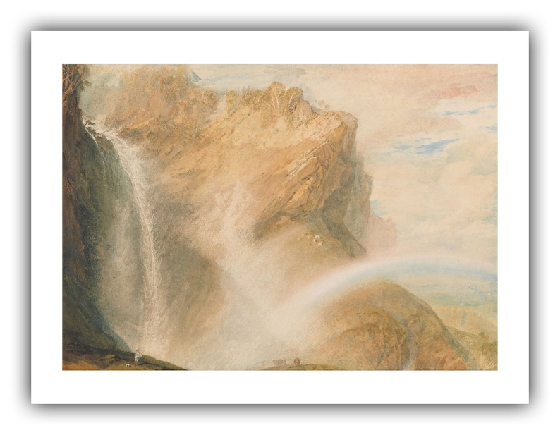 J.M.W. Turner : Upper Fall of the Reichenbach - Rainbow (1810) - Giclee ...