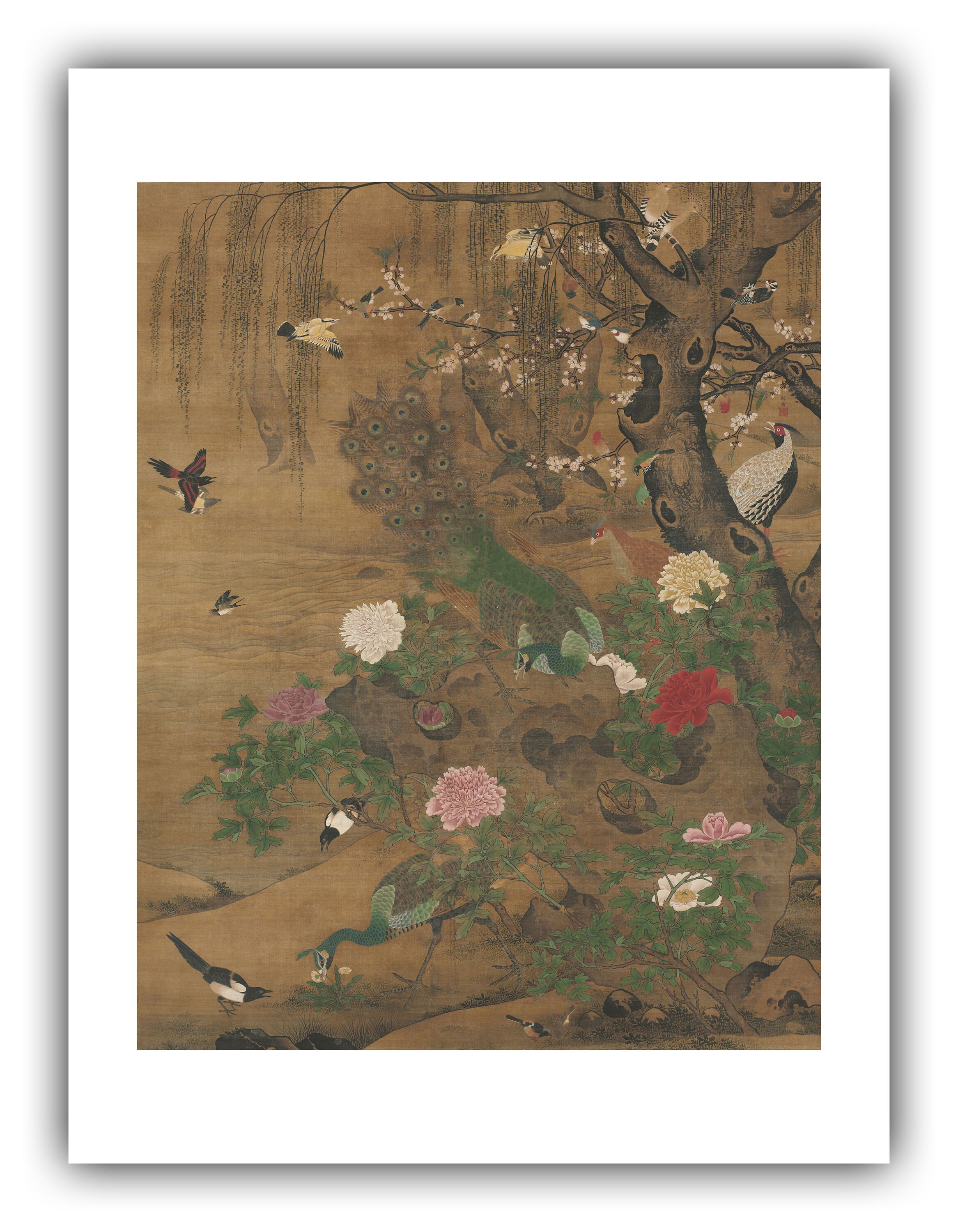 Yin Hong : Birds Gather Under the Spring Willow (late 1400s - Early ...