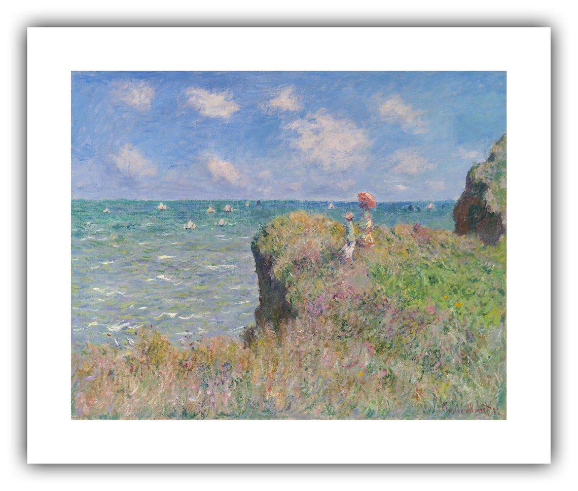Claude Monet : Cliff Walk at Pourville (1882) - Giclee Fine Art Print ...