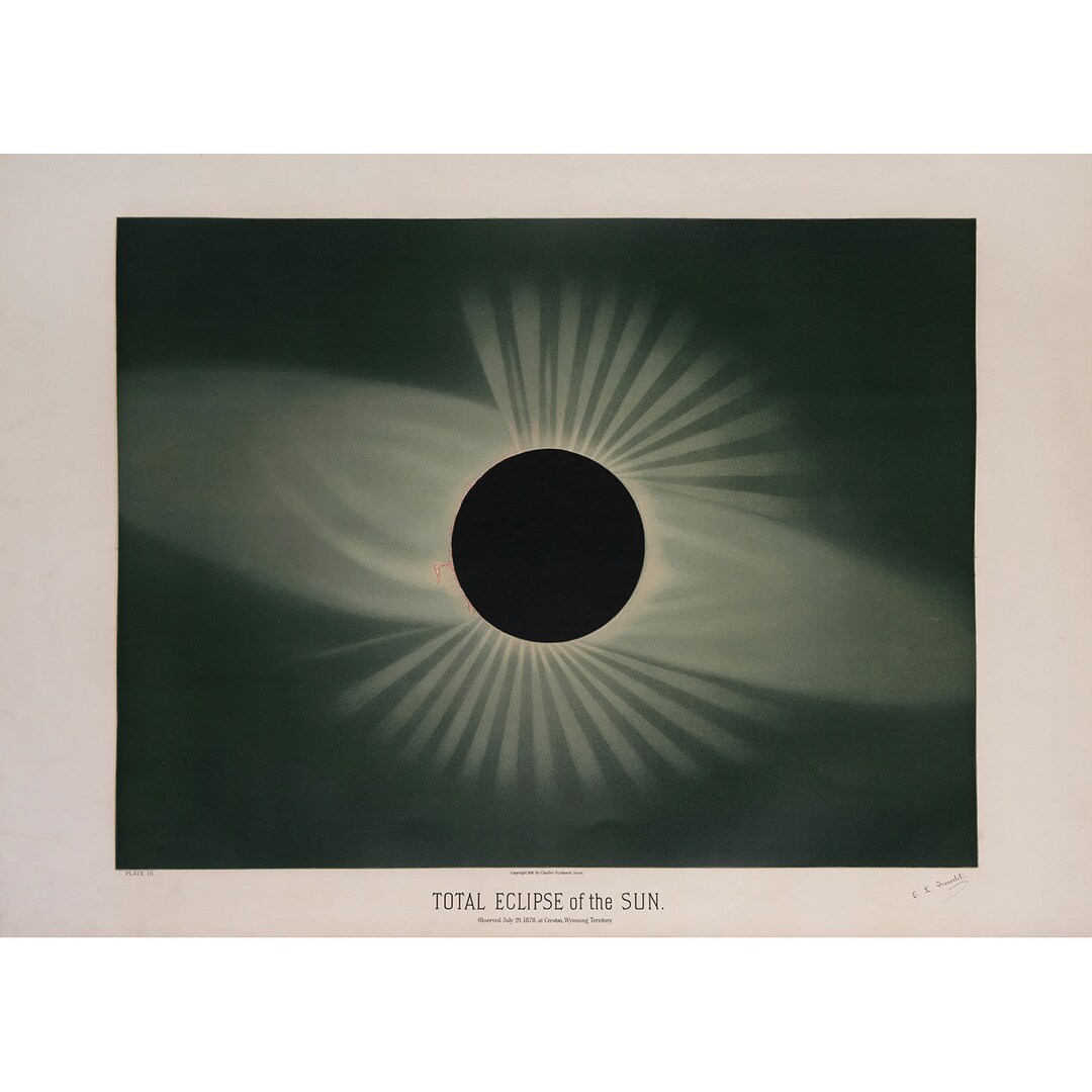 Etienne Leopold Trouvelot : Total Eclipse of the Sun (the Trouvelot ...