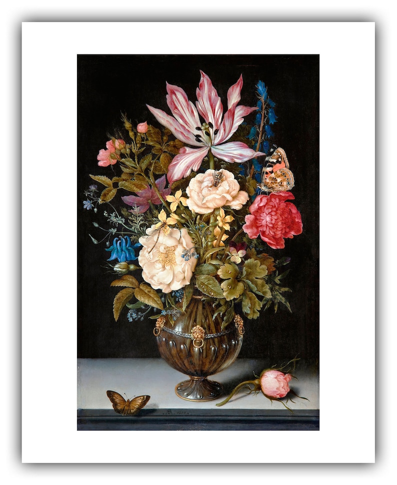 Ambrosius Bosschaert : Still Life With Flowers (1617) - Giclee Fine Art ...