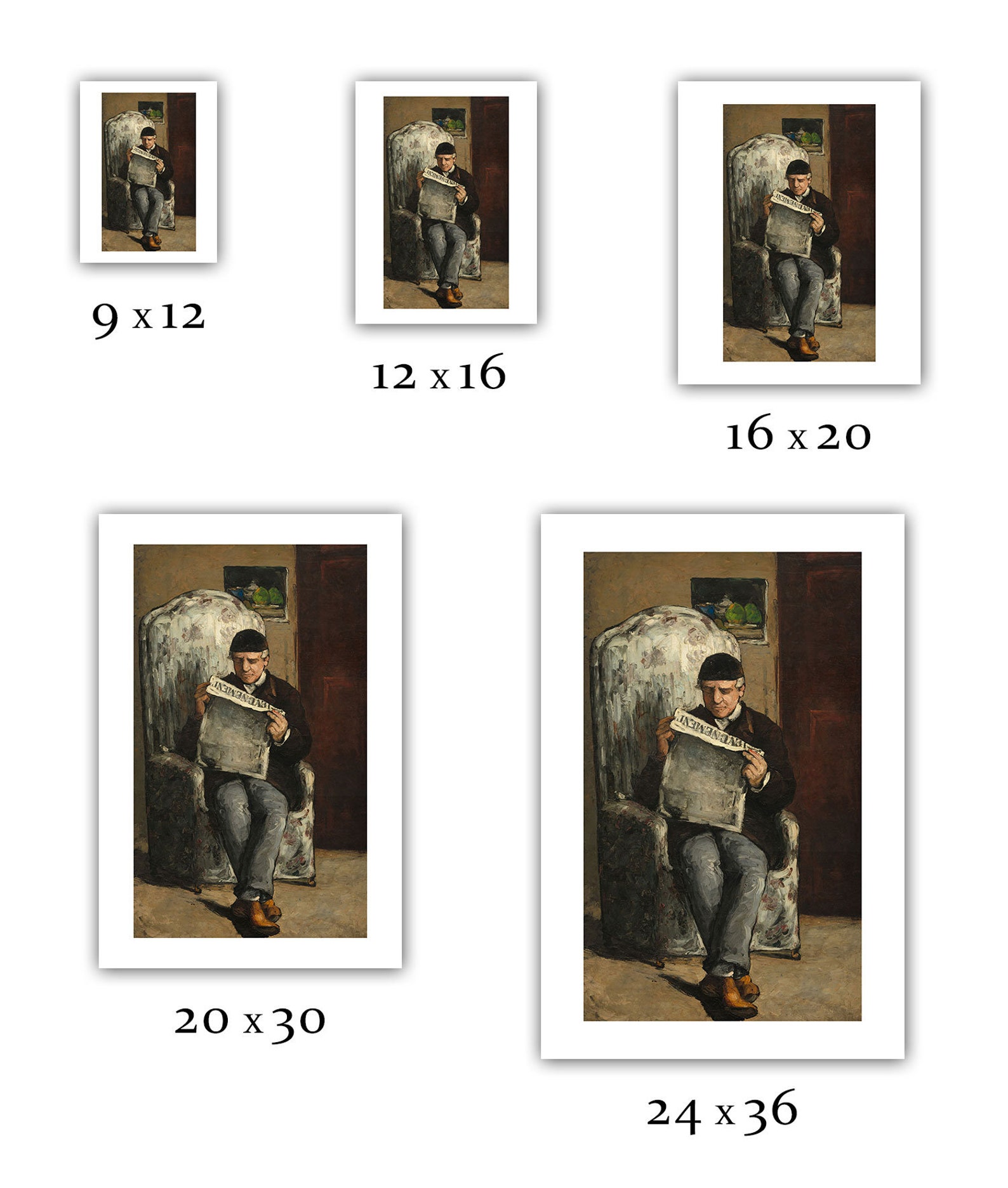 Paul Cezanne : the Artist's Father Reading 'l'evenement' (1866 ...