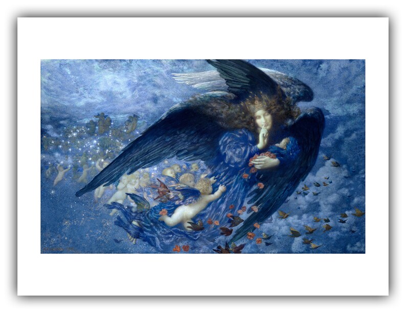 Edward Robert Hughes : Night With Her Train of Stars (1912) - Giclee ...