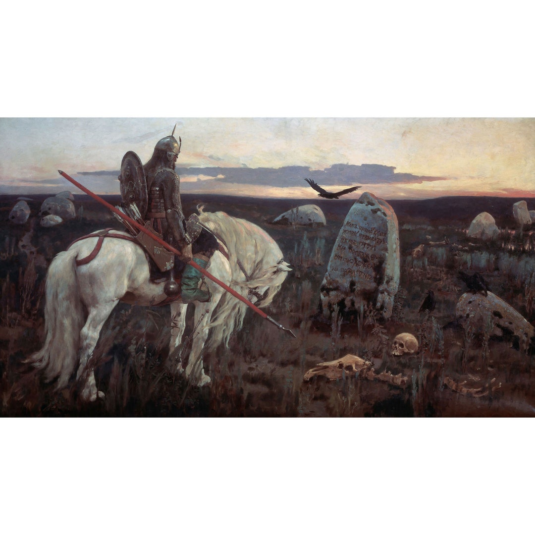Viktor Vasnetsov : Knight at the Crossroads 1882 Giclee Fine Art Print ...