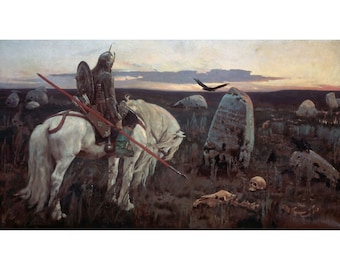 Viktor Vasnetsov: A Knight at the Crossroads. Fine Art - Etsy