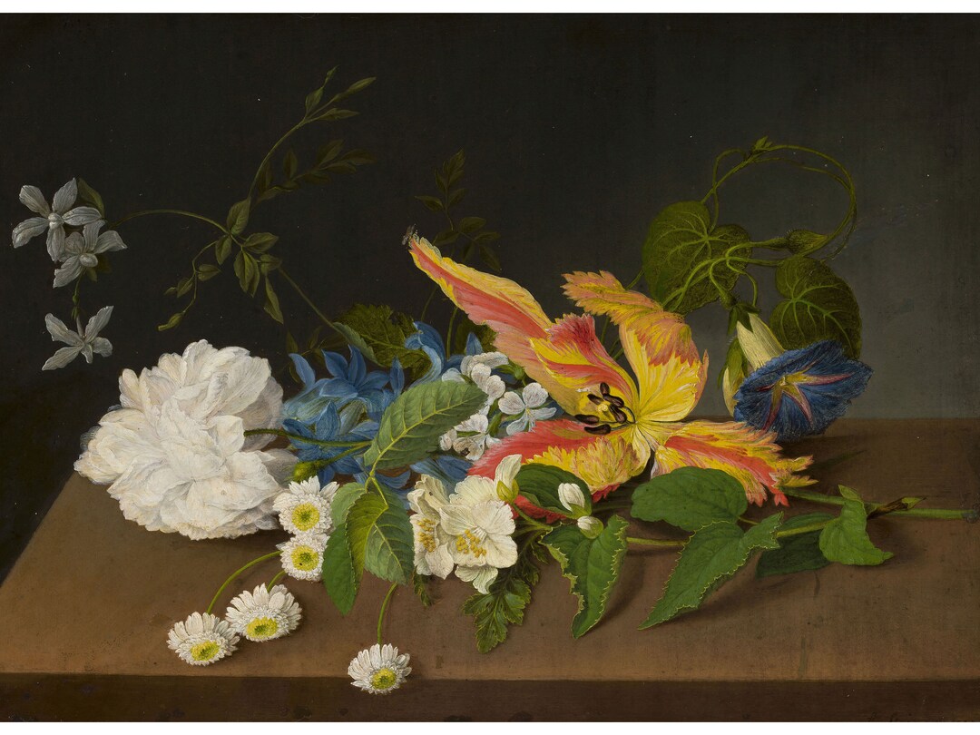 Anna Barbara Steiner : Flowers on the Table 1862 Giclee - Etsy