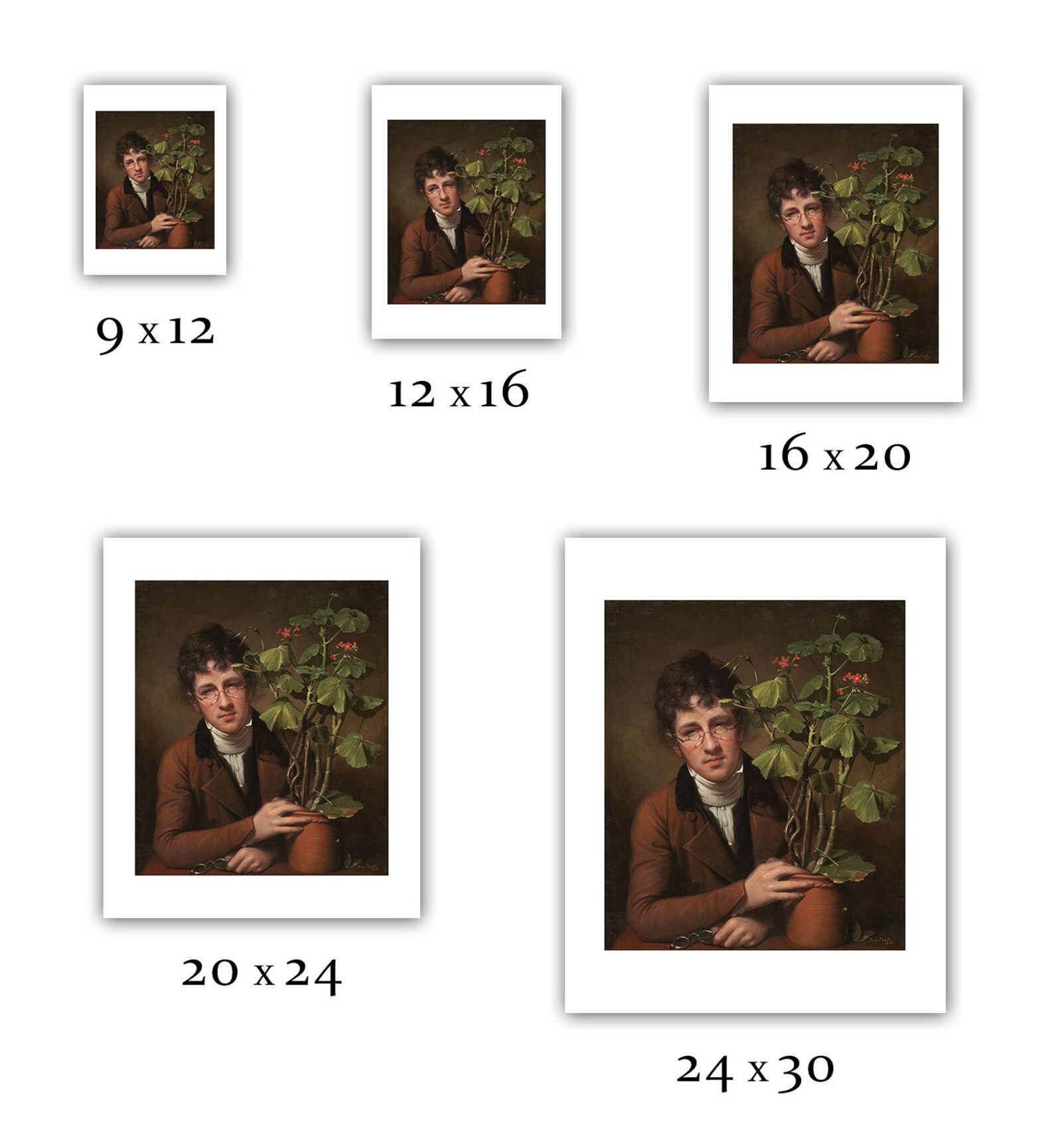 Rembrandt Peale : Rubens Peale With a Geranium (1801) - Giclee Fine Art ...