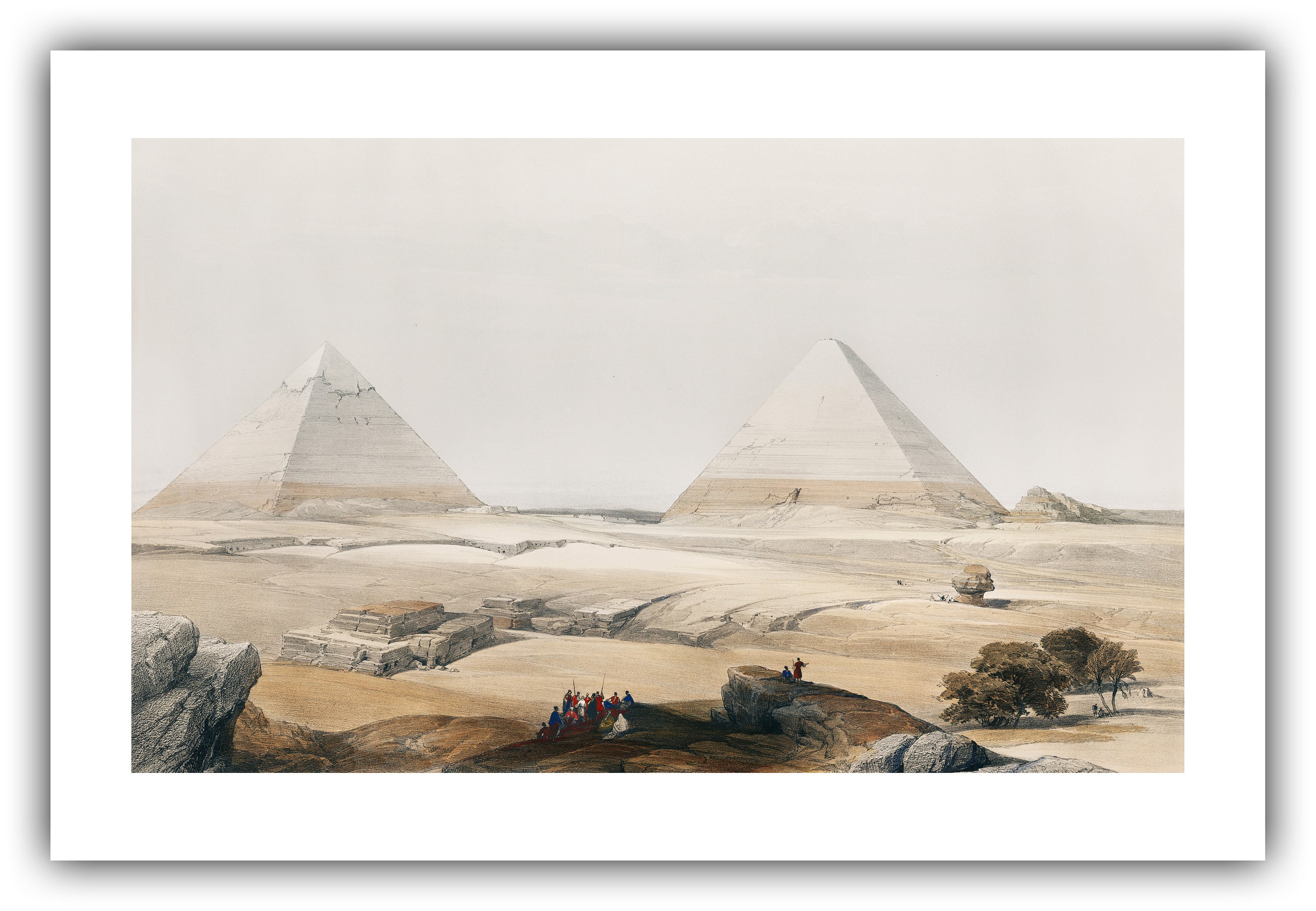 David Roberts : Pyramids of Giza 1842-1849 | Etsy