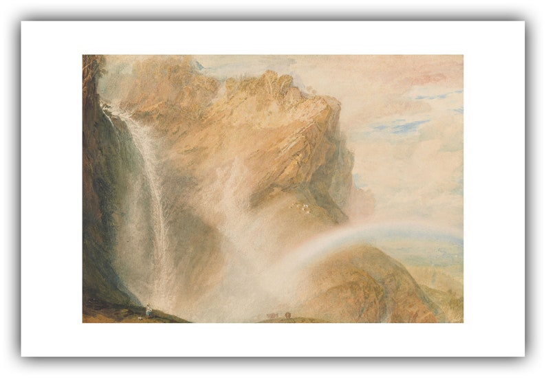 J.M.W. Turner : Upper Fall of the Reichenbach - Rainbow (1810) - Giclee ...