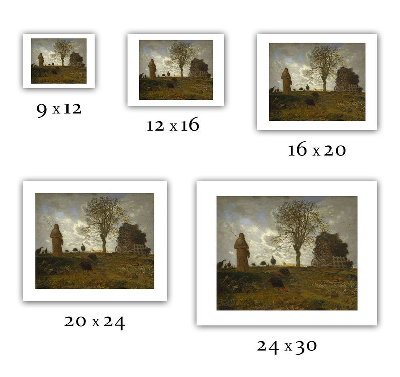 Jean-francois Millet : Autumn Landscape With a Flock of Turkeys (1872 ...