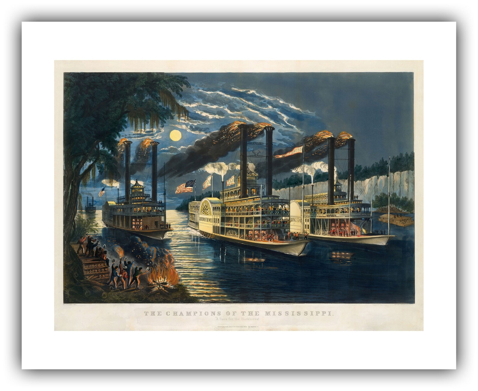Currier and Ives : the Champions of the Mississippi - 'A Race for the ...