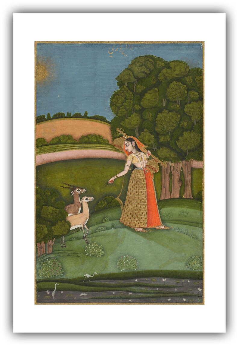 Indian Art : Todi Ragini From a Ragamala Series c. 1755 - Etsy