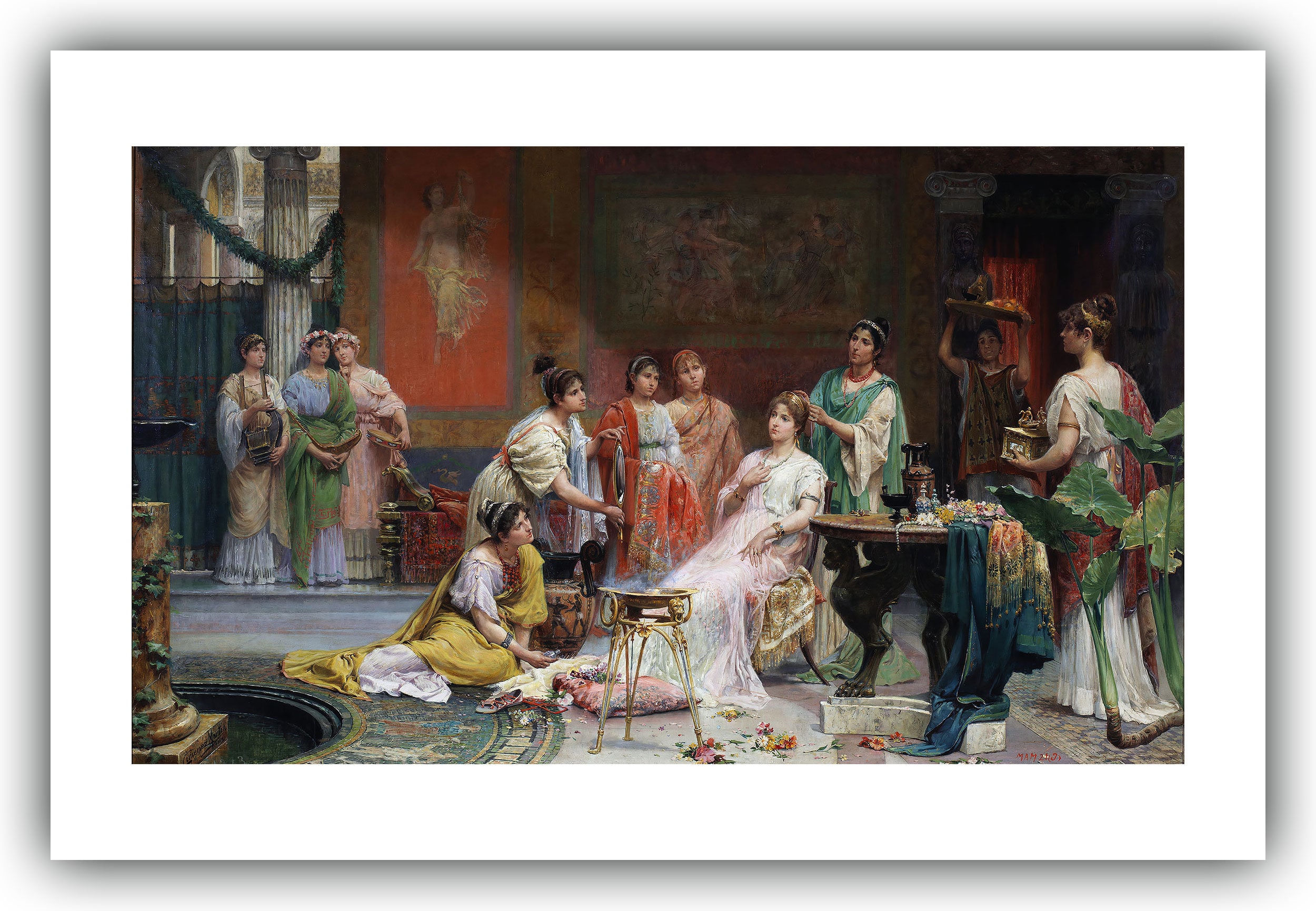 Juan Jimenez Martin : Toilette of a Roman Lady (1800s) - Giclee Fine ...