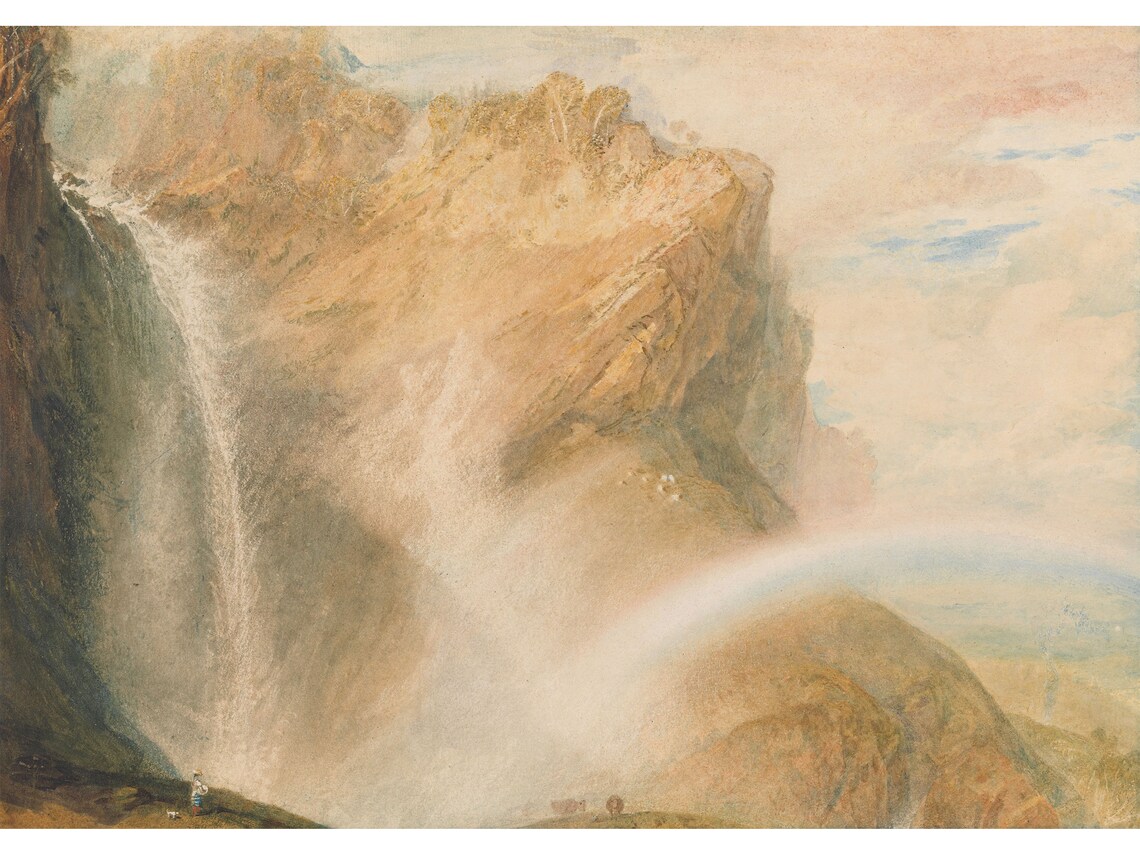 J.M.W. Turner : Upper Fall of the Reichenbach Rainbow 1810 - Etsy