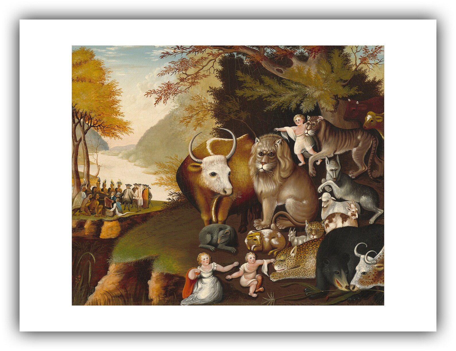 Edward Hicks : the Peaceable Kingdom (c. 1834) - Giclee Fine Art Print ...