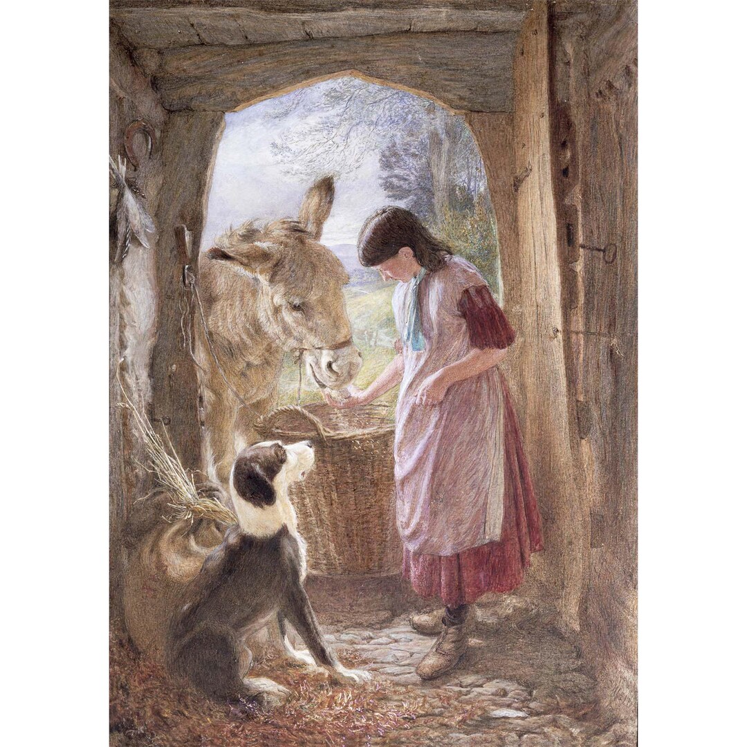 Frederic James Shields : Feeding Dimple - Giclee Fine Art Print - Etsy