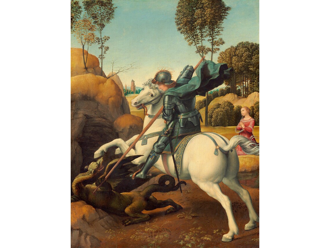 Raphael : Saint George and the Dragon c. 1506 Giclee Fine - Etsy