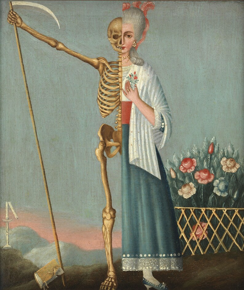 Folk Art : Life and Death 19th Century Giclee Fine Art - Etsy Sweden