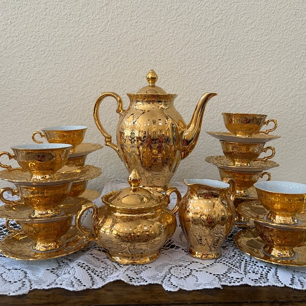 Bavaria Gold Tea Set - Etsy