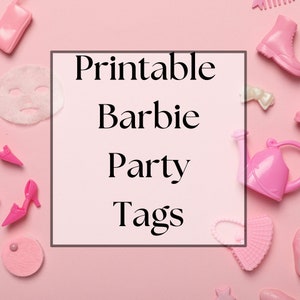 Printable Barbie Party Favor Tags Barbie Thank You Party Tags - Etsy