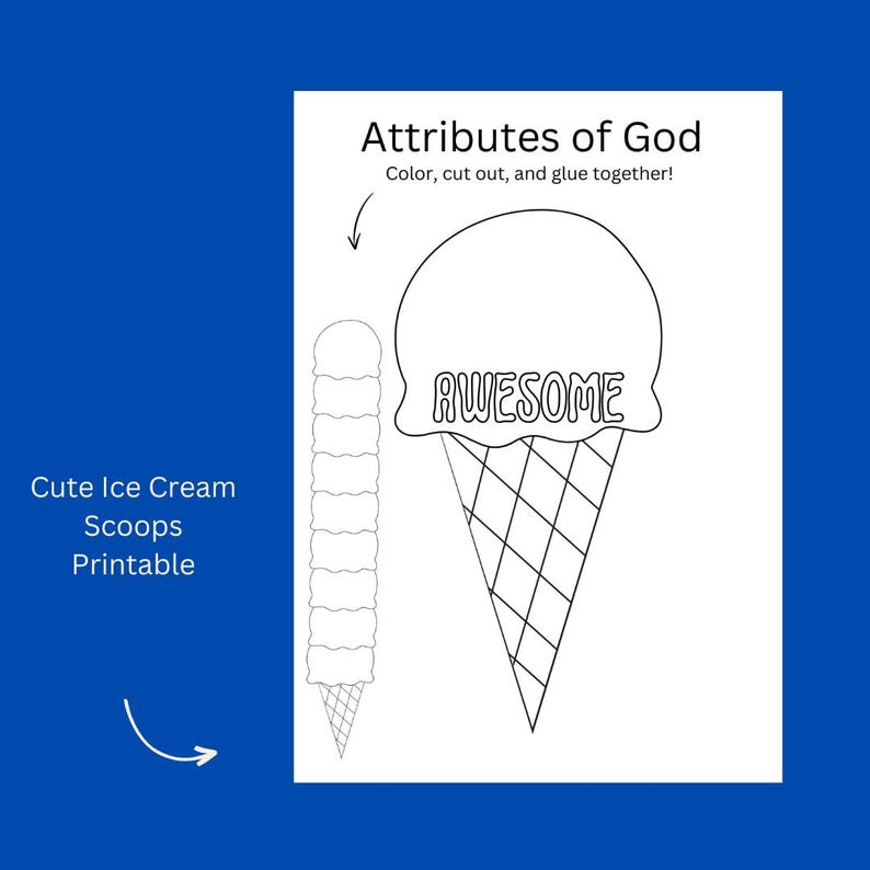 Ice Cream Printable With Attributes of God | Faith-based Art ...