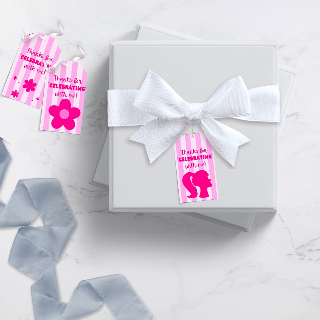 Printable Barbie Party Favor Tags Barbie Thank You Party Tags - Etsy