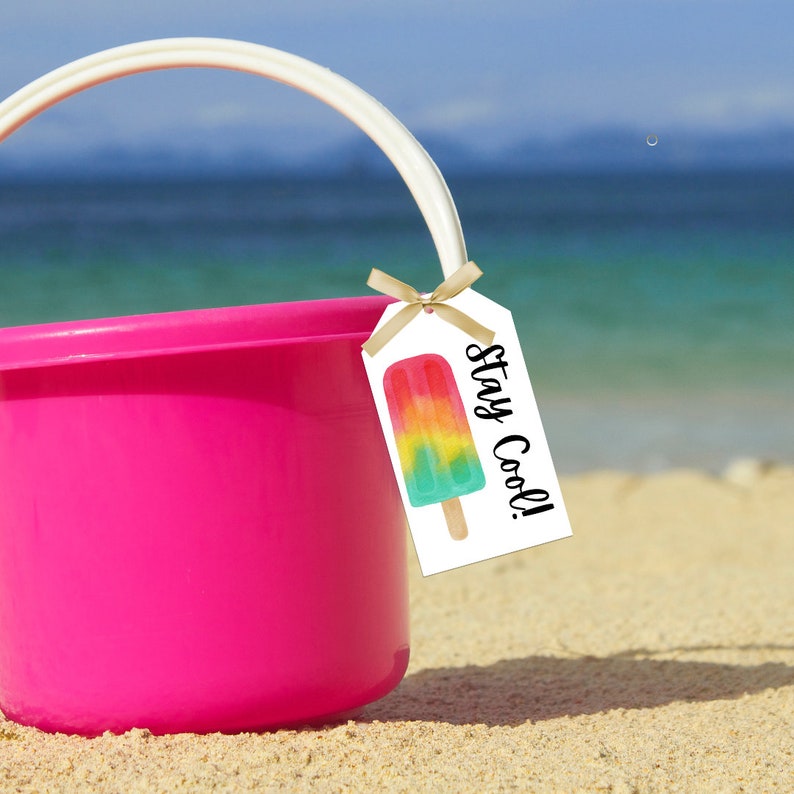 Printable Rainbow Popsicle Party Favor Tags - Stay Cool - Etsy