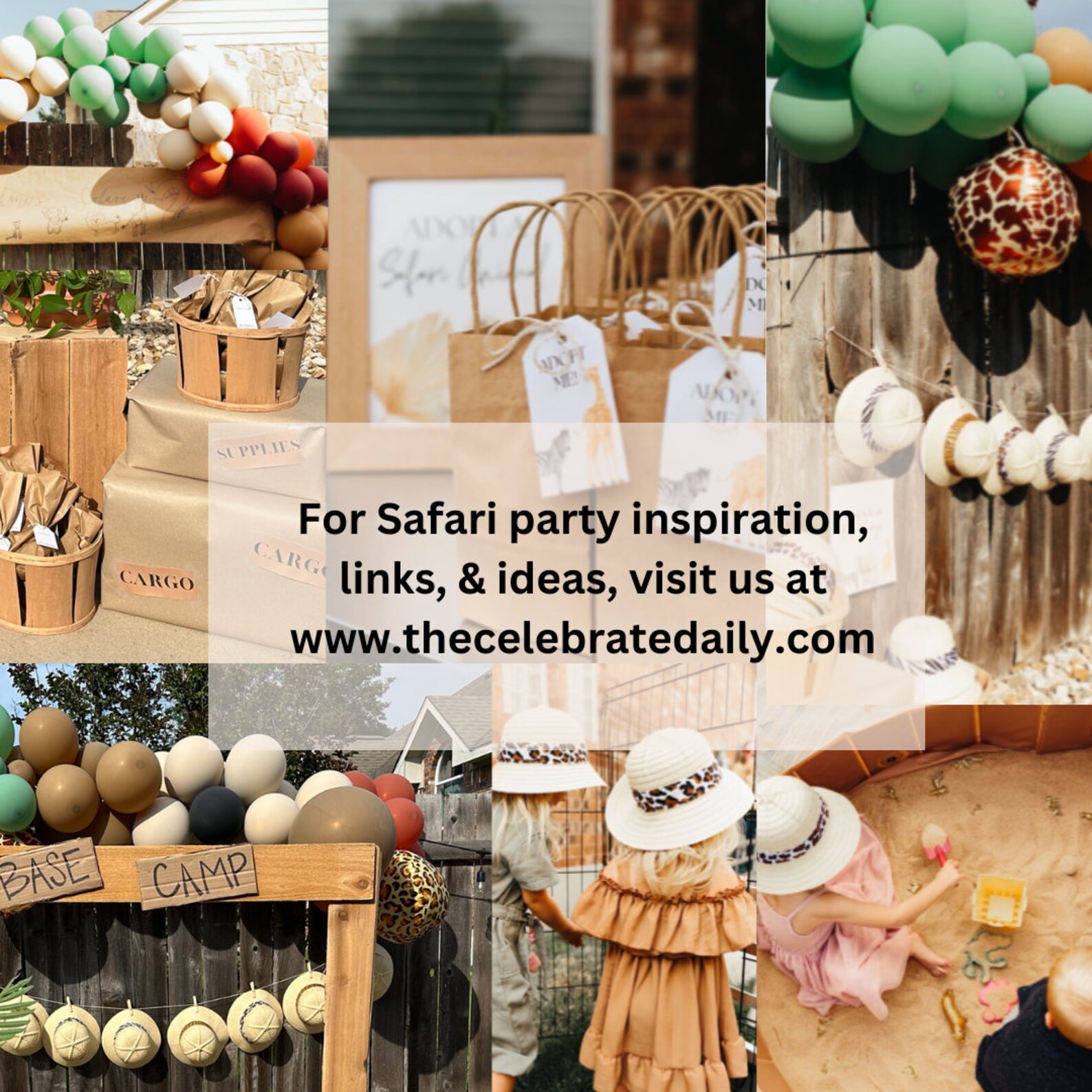 Safari Party Printable Bundle, Editable Party Printable, Safari ...