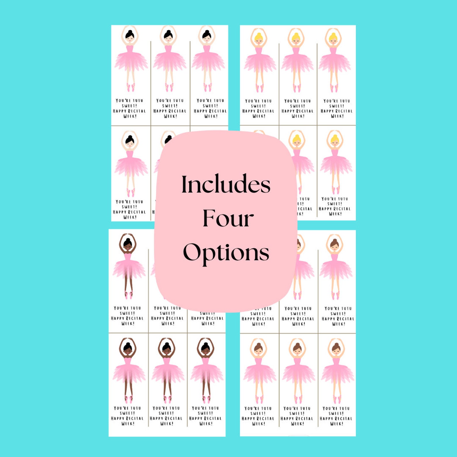 Ballet Class Scrunchie Gift Tag - Perfect Pre-recital Surprise! Class ...