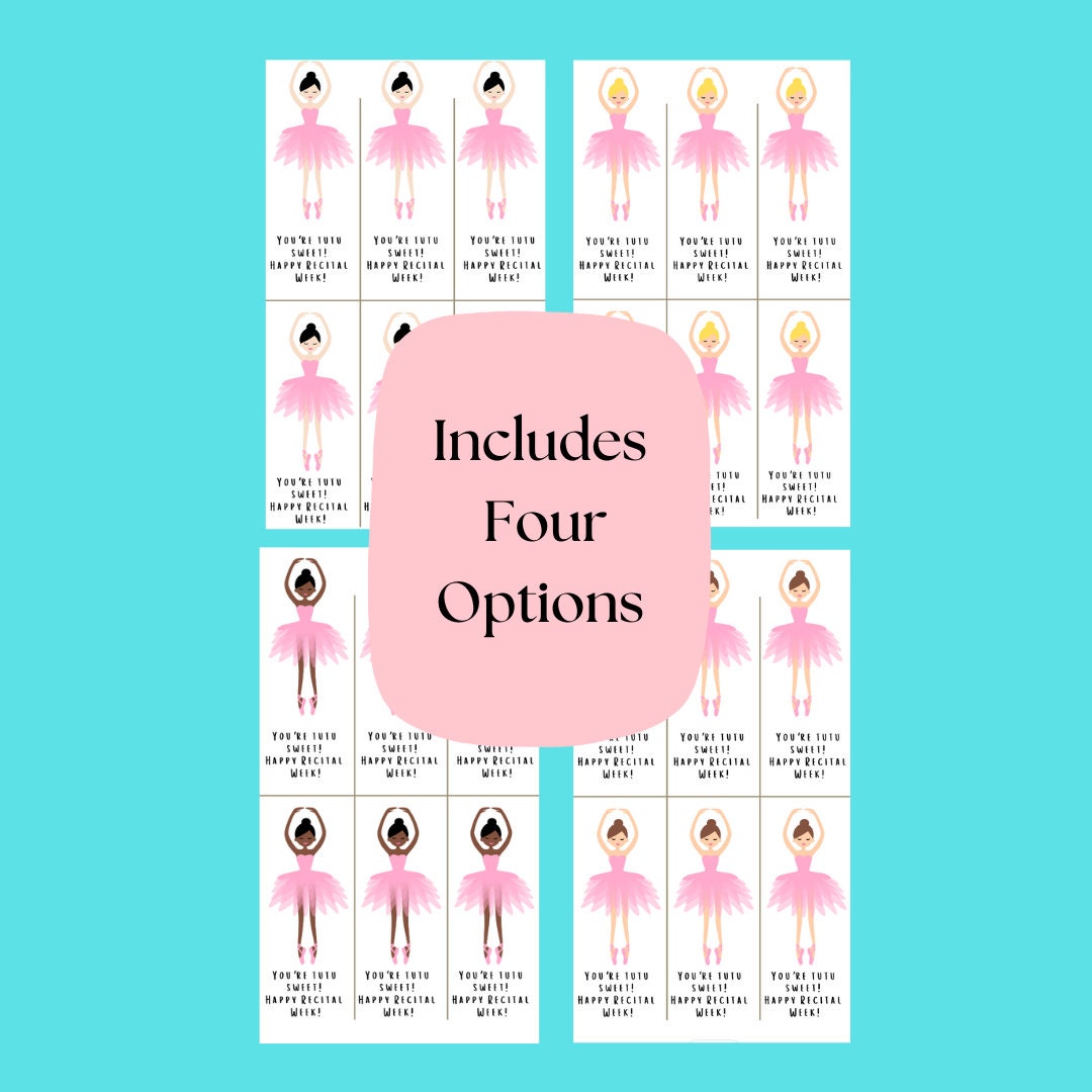 Ballet Class Scrunchie Gift Tag - Perfect Pre-recital Surprise! Class ...