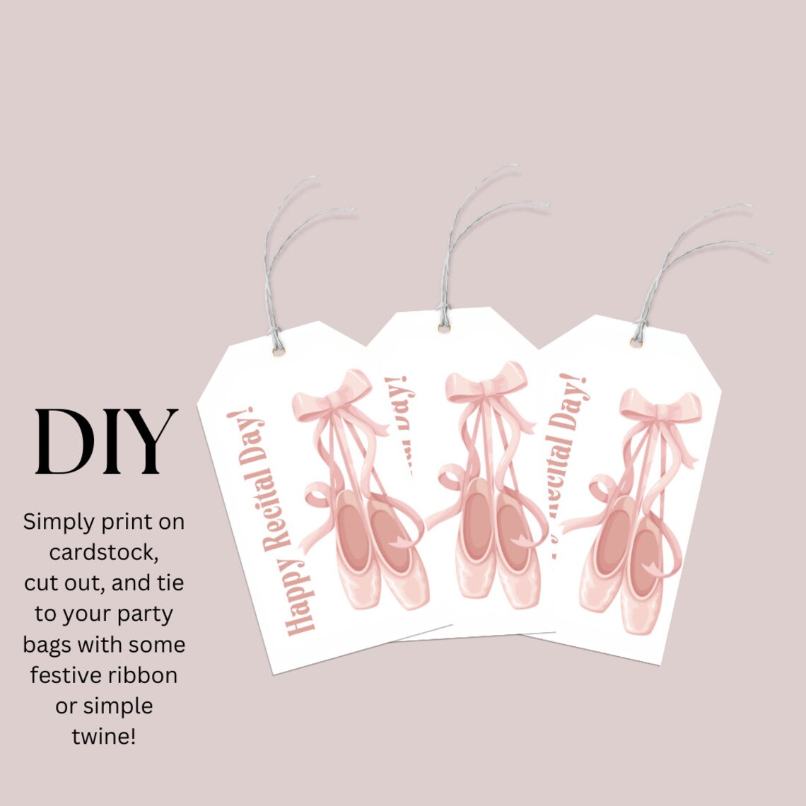 Printable Dance Recital Gift Tags Ballet Shoes Gift Tag - Etsy