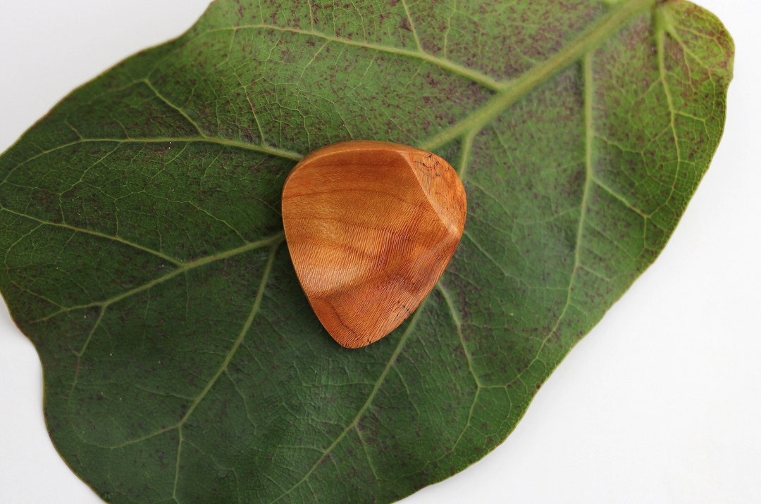 Hand Carved Wood Guitar Pick, Unique Musician Accessories, Maple Burl ...