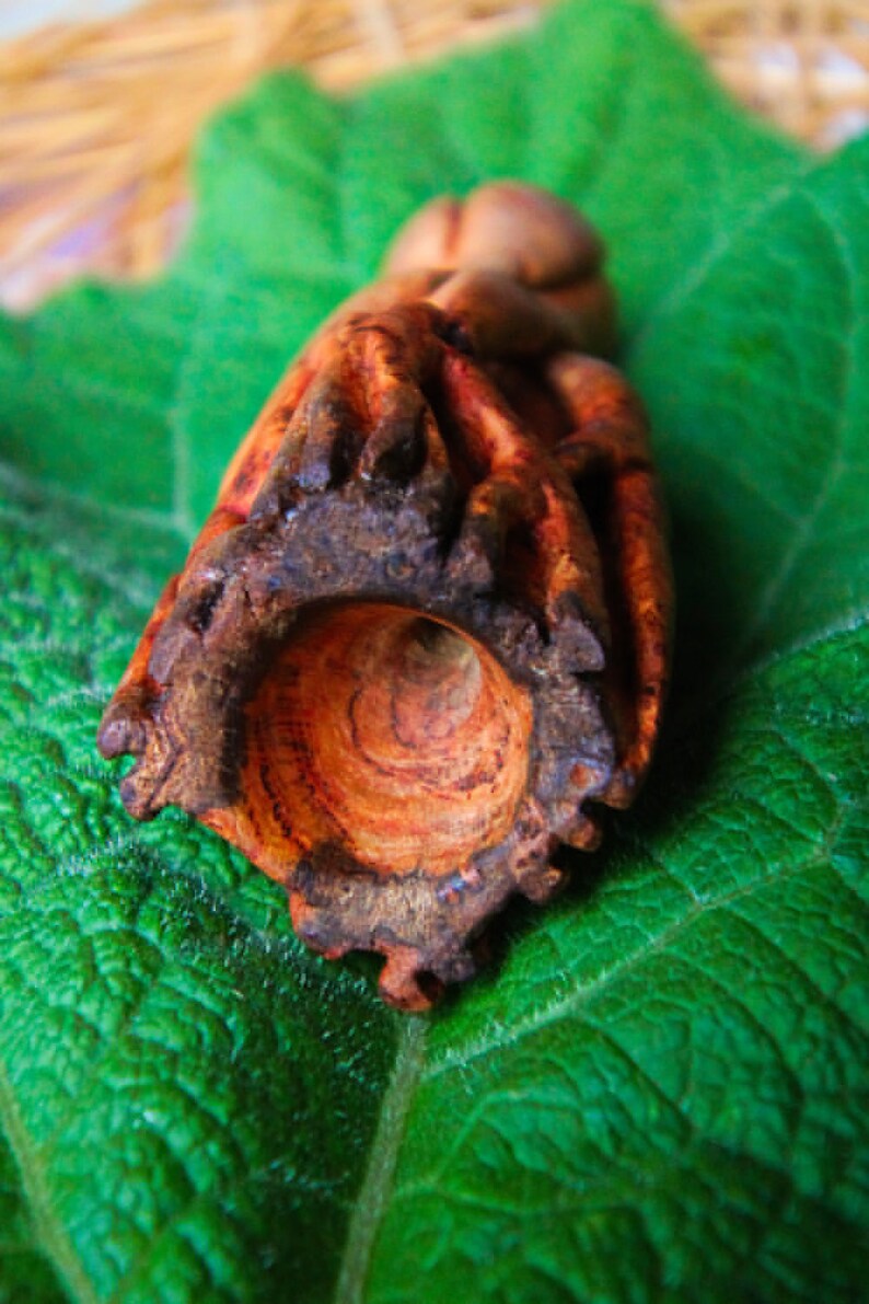 Wooden Pipe, Handcarved Pipe, Cherry Burl Pipe, Smoking Pipe, Tobacco ...