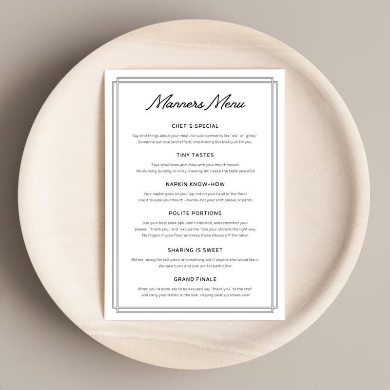 Table Manners - Etsy