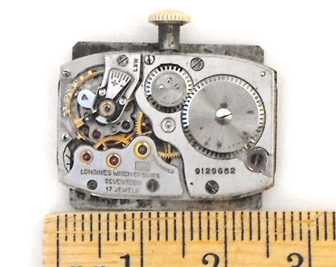 Longines Watch Movement, 17 Jewel 1950s Vintage Mechanical 9LT Advocate ...
