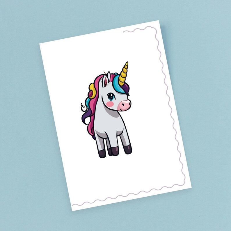 Be a Unicorn. Printable Card, Greeting Card, Downloadable: Card ...