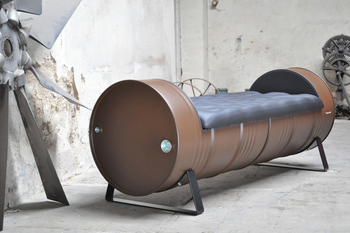 Barrel Bench Made of Brand New 200 Ltr. Barrels Barrel Bench - Etsy