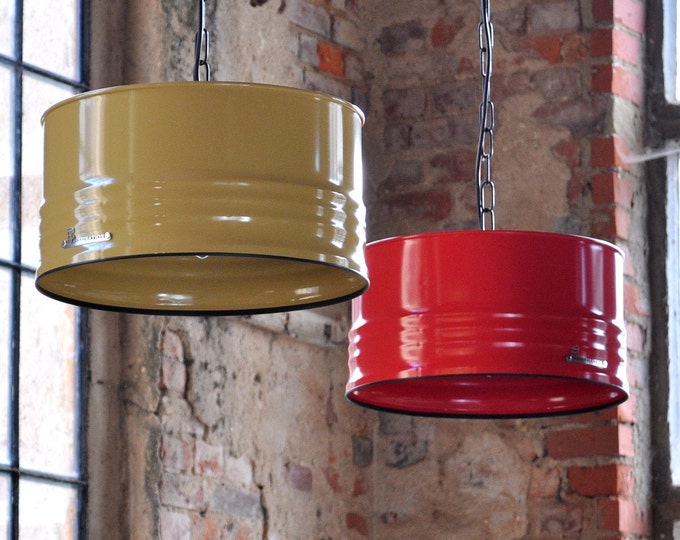Pendant Lamp Made From 60 Liter New Barrel Oil Drum Hanging Lamp ...