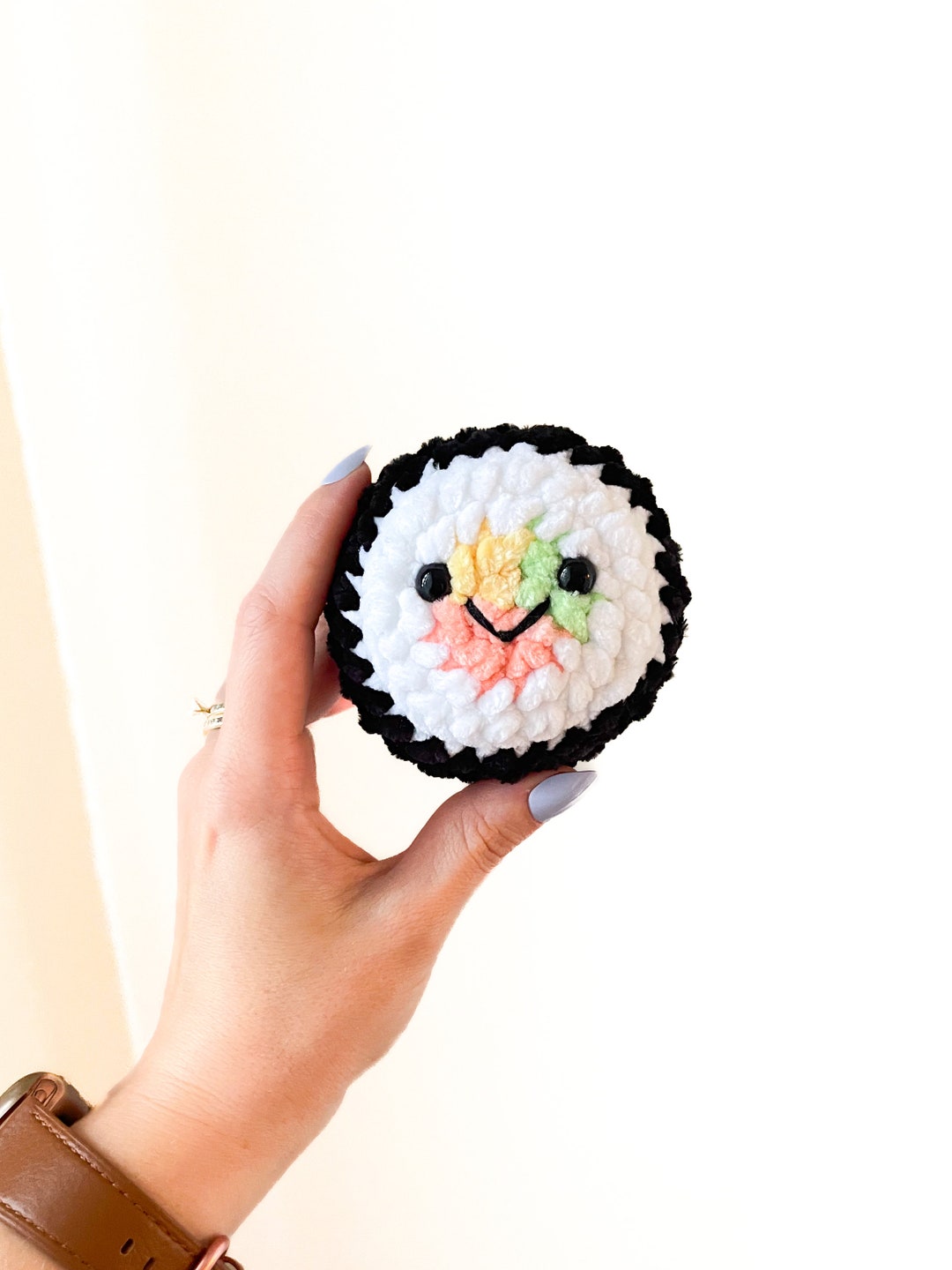 Sushi Roll Crochet Plushie Amigurumi - Etsy