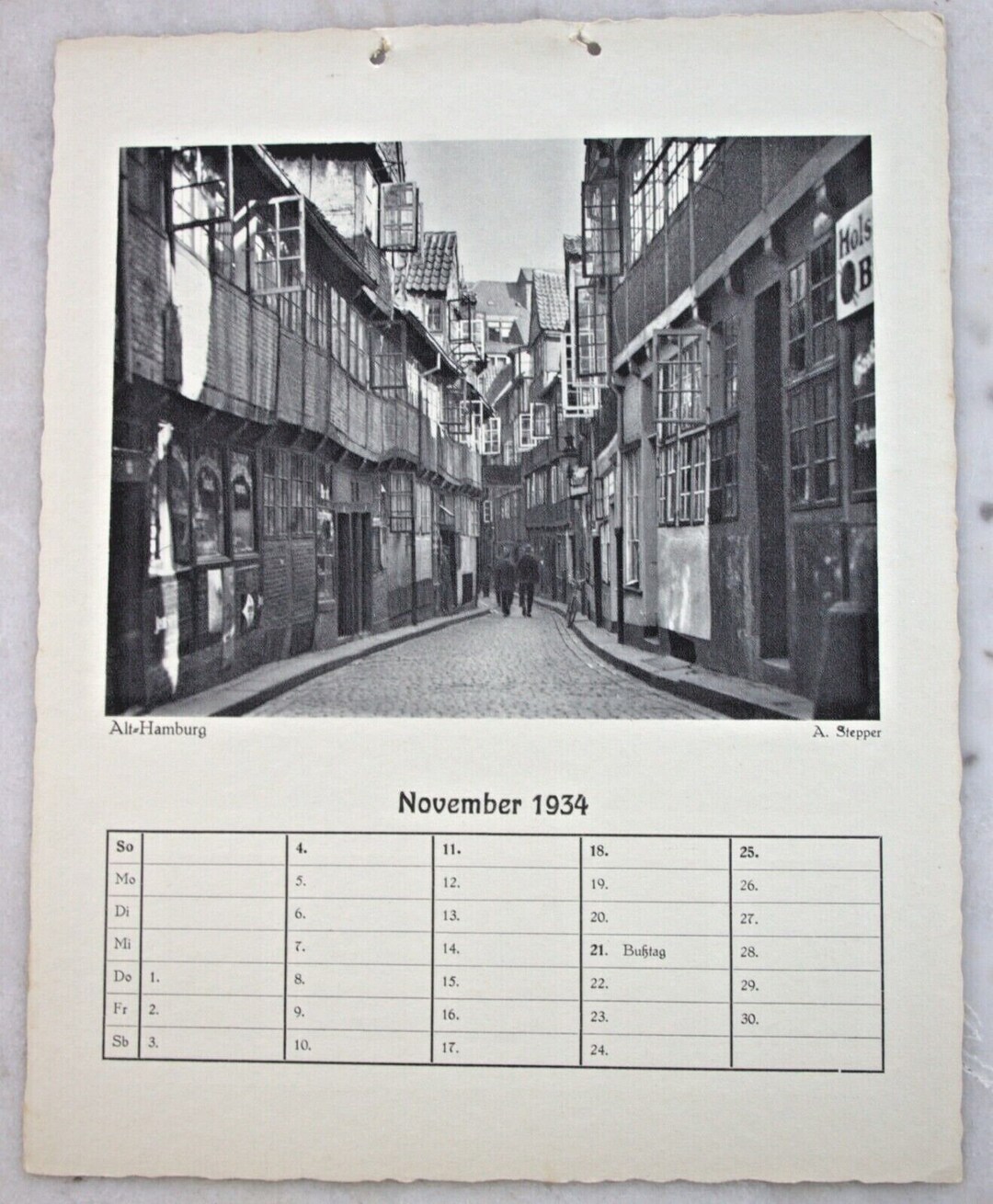 Original Calendar Sheet 1934 90th Birthday Gift Anniversary Old Antique ...