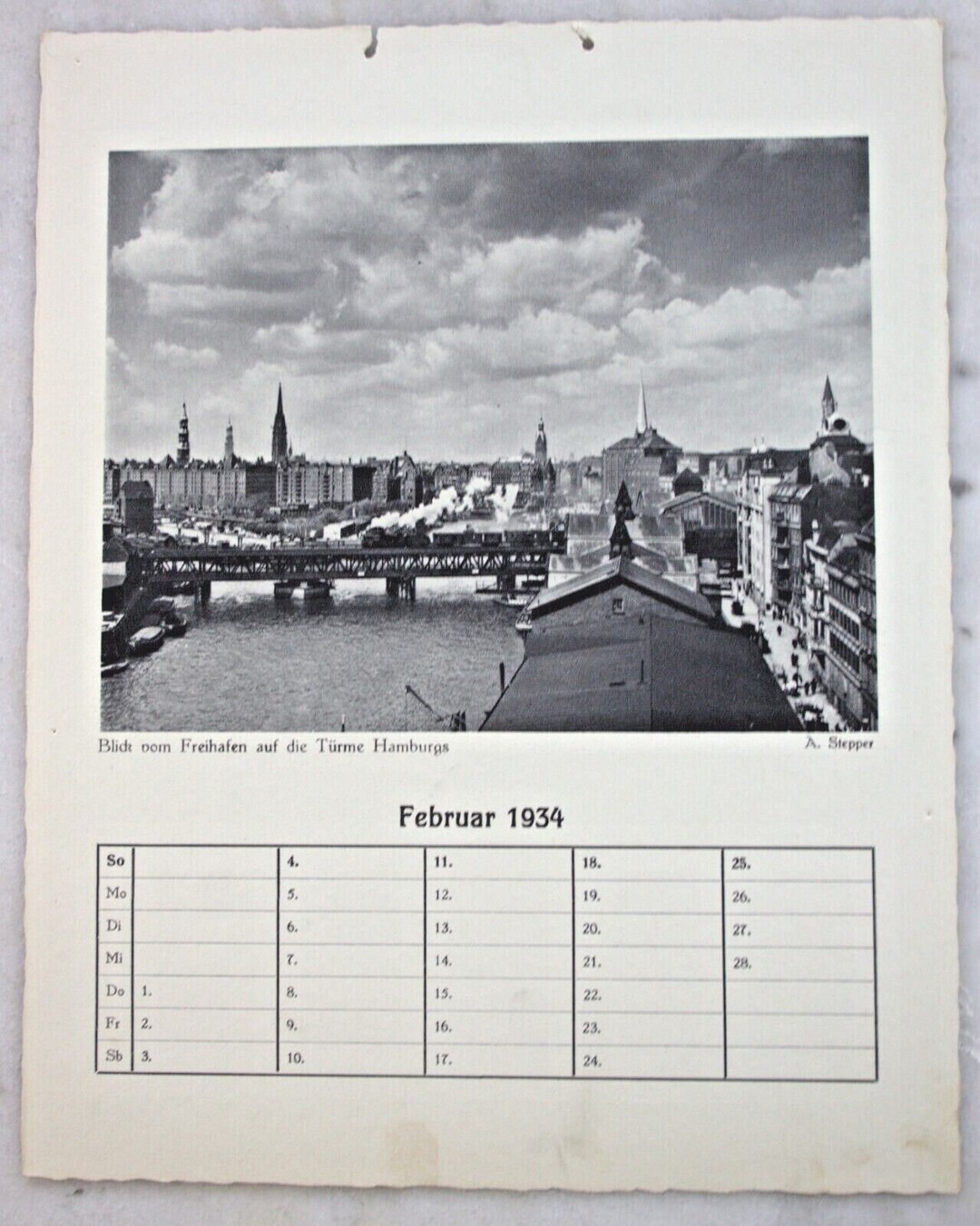 Original Calendar Sheet 1934 90th Birthday Gift Anniversary Old Antique ...