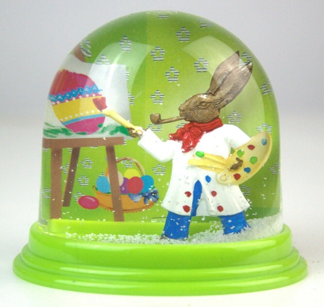 Easter Snow Globe Easter Bunny Easter Egg Bakelite Hard Plastic 50s 60s ...