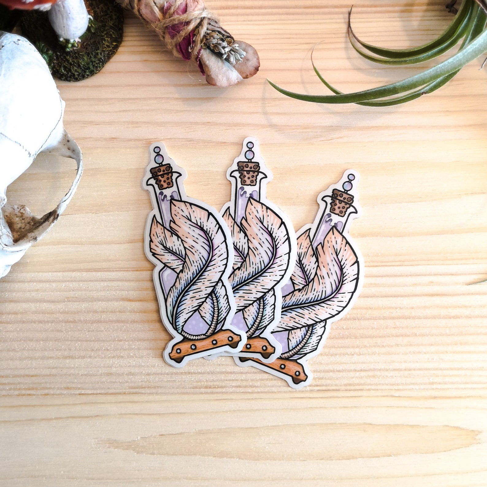 Feather Fall Potion Alchemist Potion Sticker Durable Clear Vinyl - Etsy