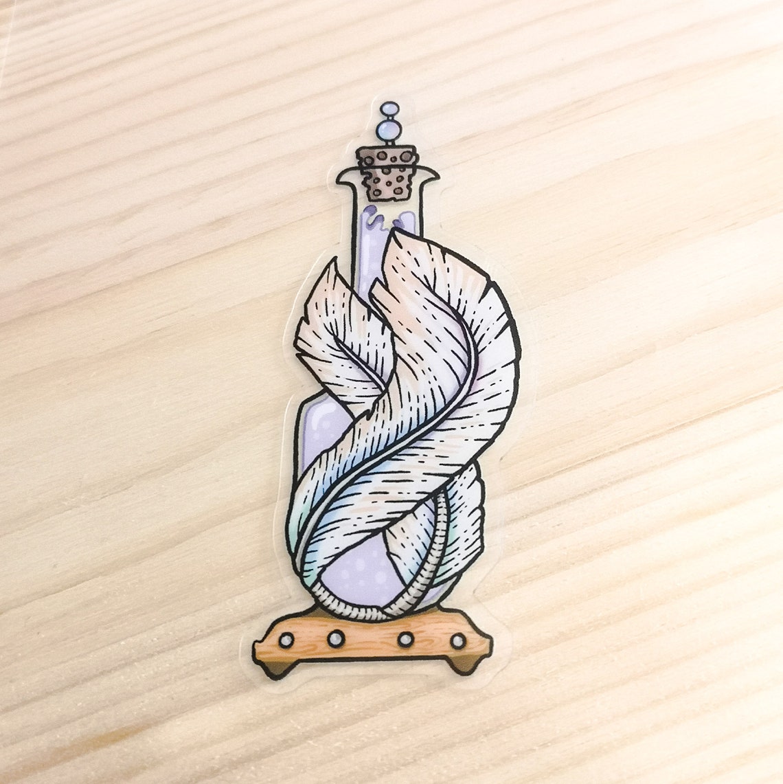 Feather Fall Potion Alchemist Potion Sticker Durable Clear Vinyl - Etsy