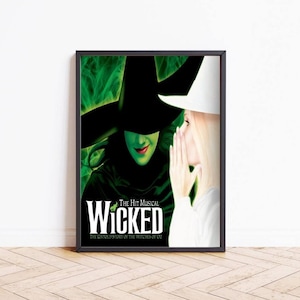 Wicked Musical Print, Wicked Poster, Broadway Theatre Print, London ...