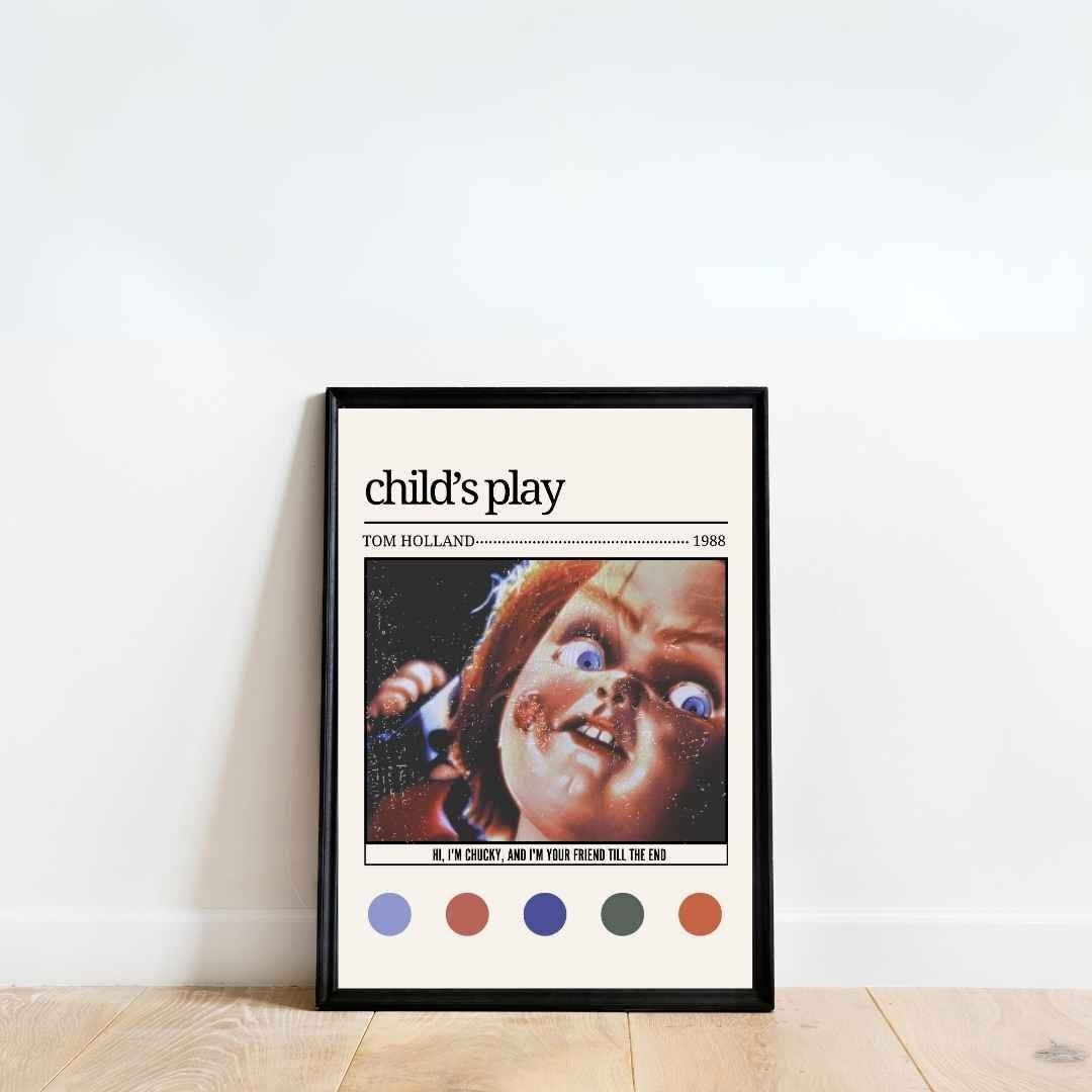 Child's Play Poster | Chucky Movie Quote Poster | Classic Horror Film ...