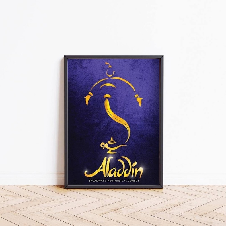 Aladdin Musical Poster Print, Aladdin Broadway Theatre Print, London ...