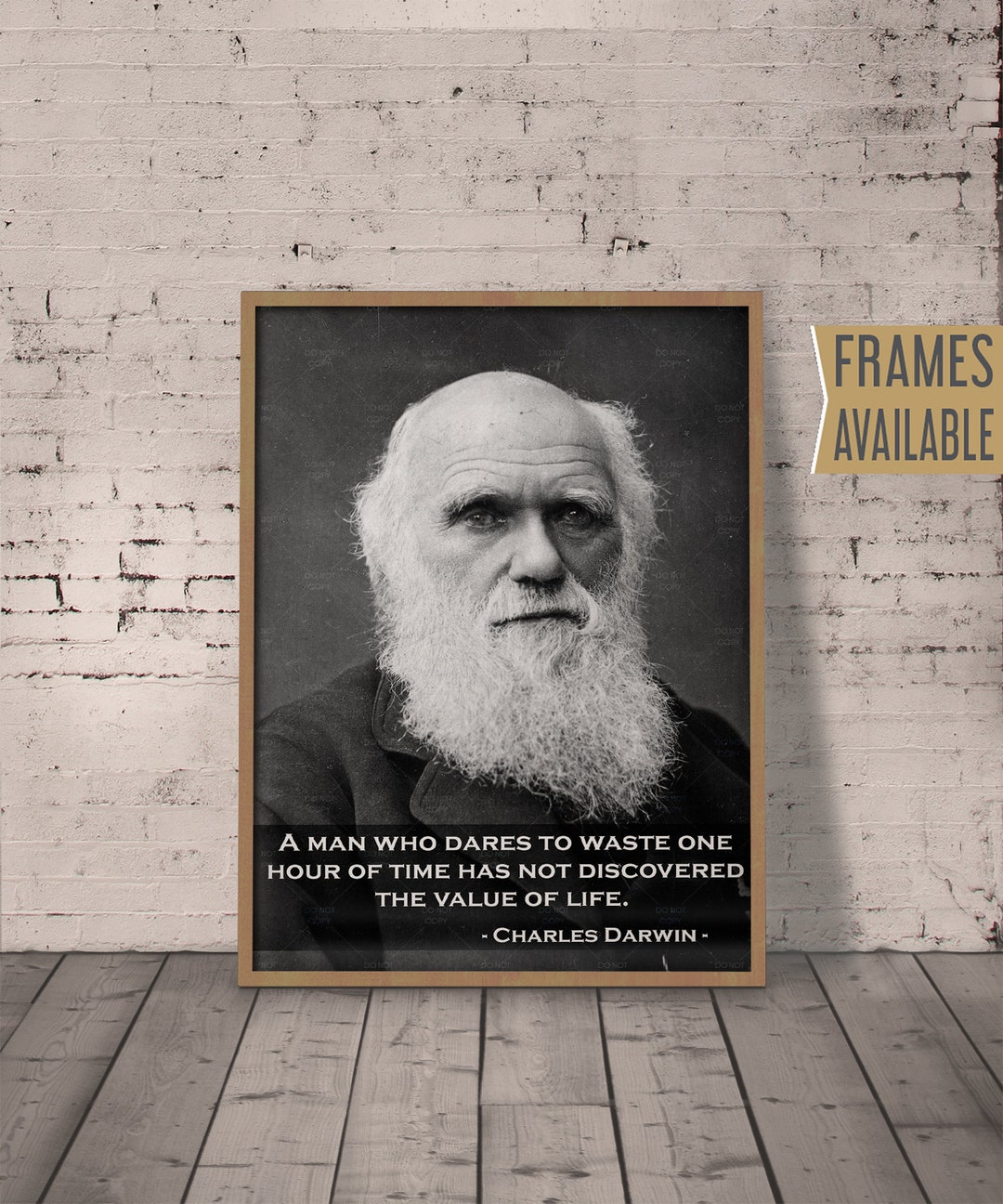 CHARLES DARWIN Poster Charles Darwin Inspirational Quote Typography Art ...