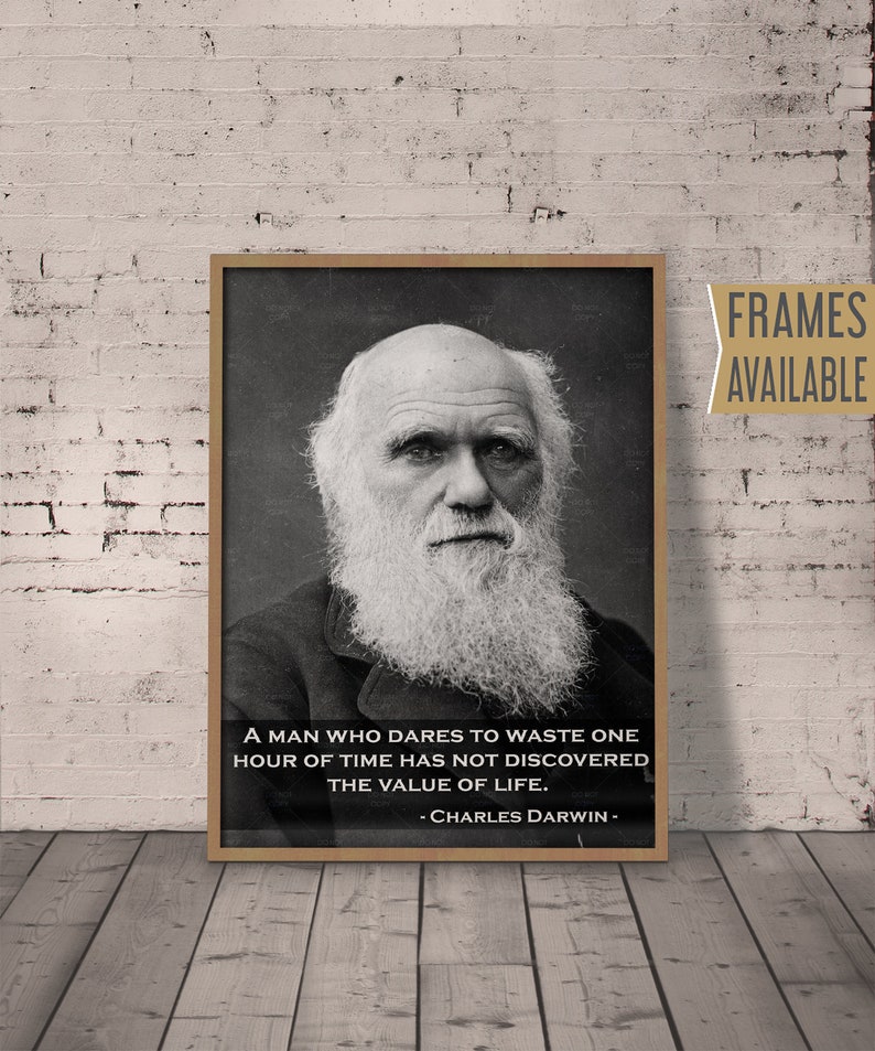 CHARLES DARWIN Poster Charles Darwin Inspirational Quote - Etsy